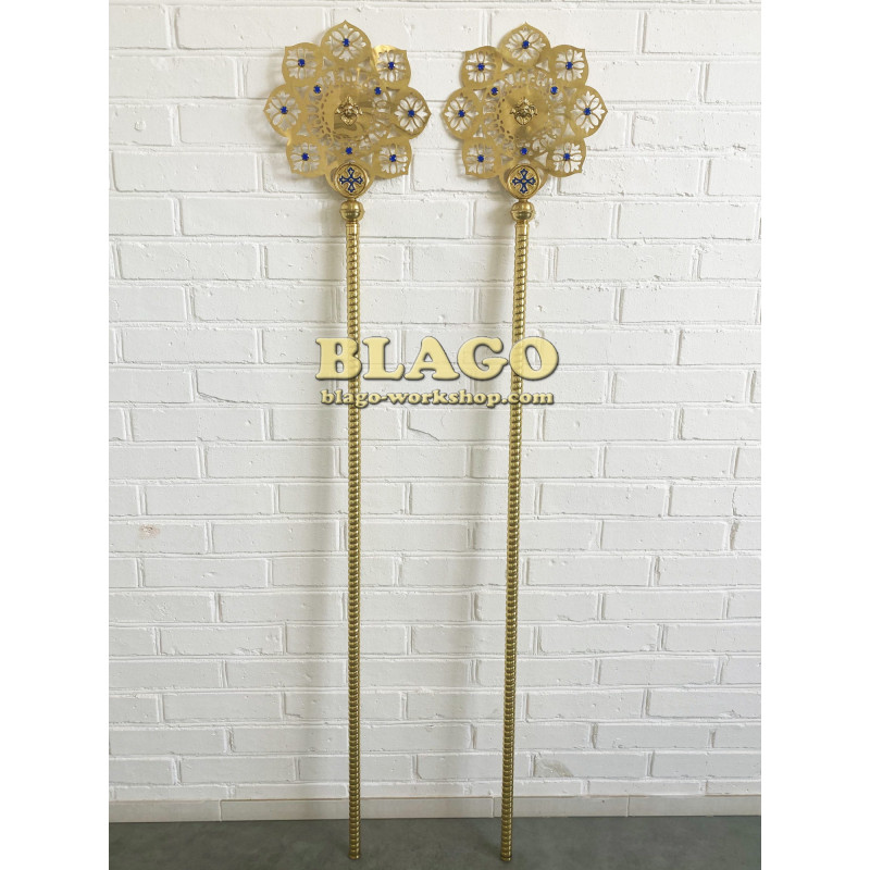 Liturgical fan (ripidion), 30х160 cm